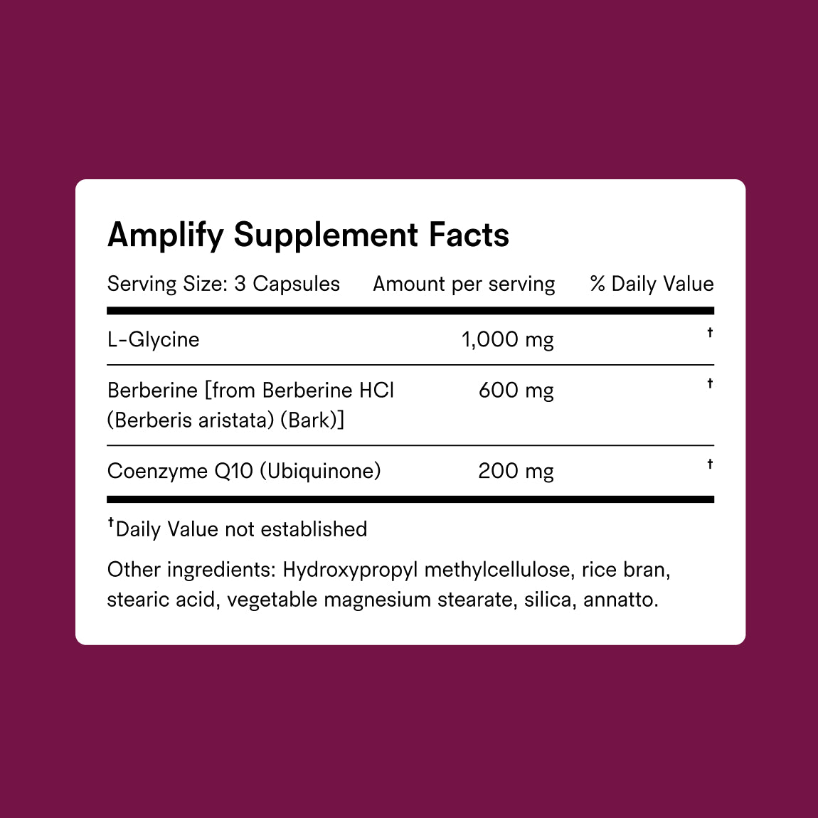Tally Health Amplify Supplement | Metabolic Health & Energy